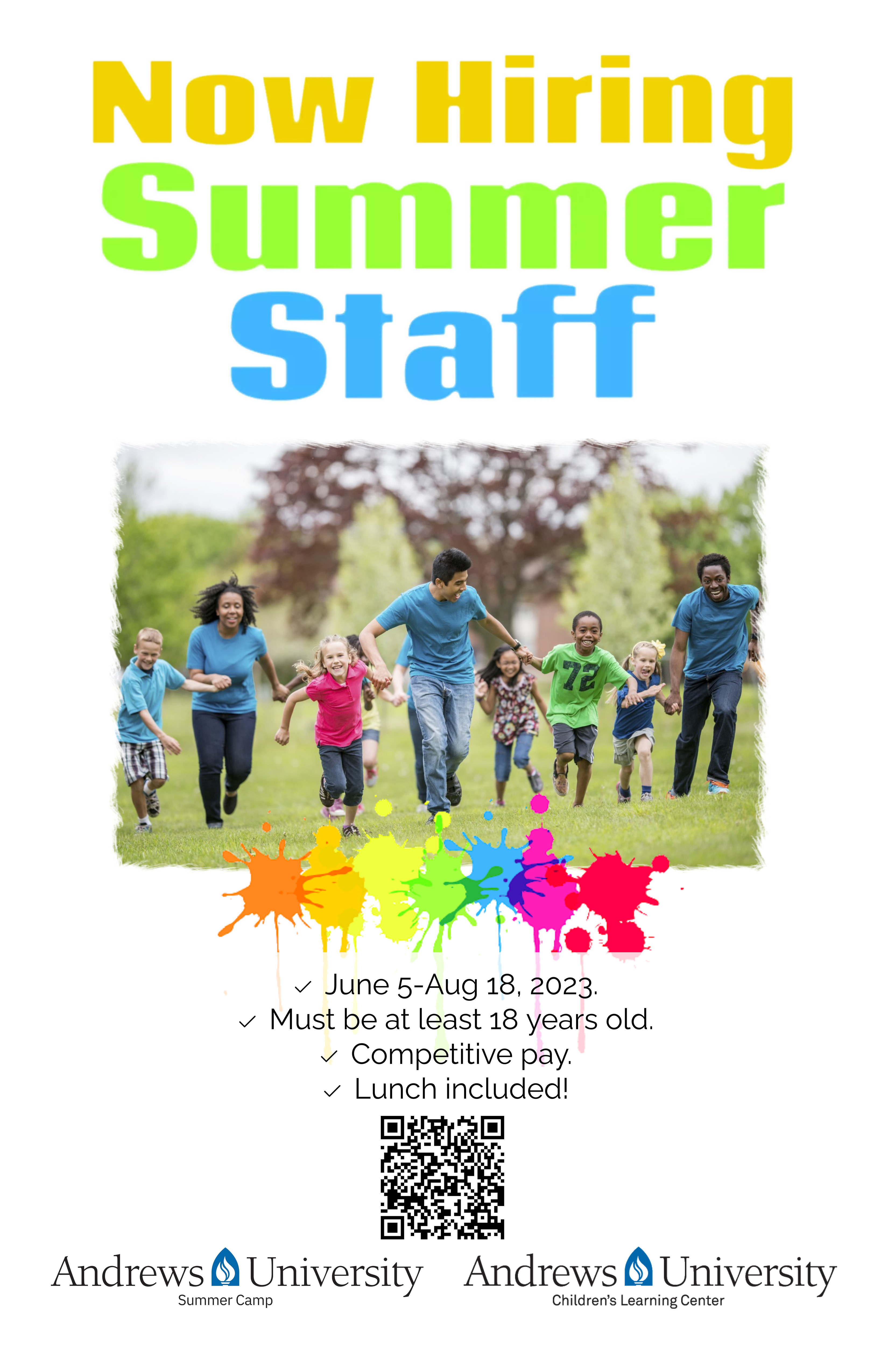 Now Hiring Summer Staff for Andrews University Summer Camp | Pioneer ...